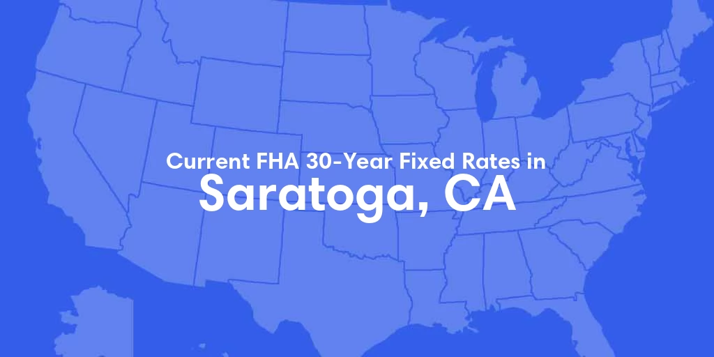 Compare Today's FHA 30-Year Fixed Mortgage Rates in Saratoga, CA